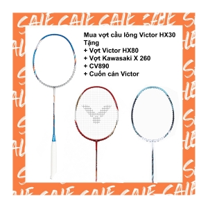 Combo mua vợt cầu lông Victor MX70 tặng cước VS890 | ShopVNB