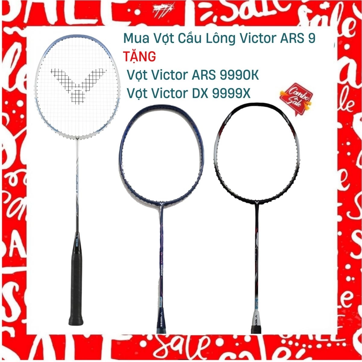 Combo Mua Vợt Cầu Lông Victor ARS 9 Tặng Vợt Victor DX 9999X + vợt ...