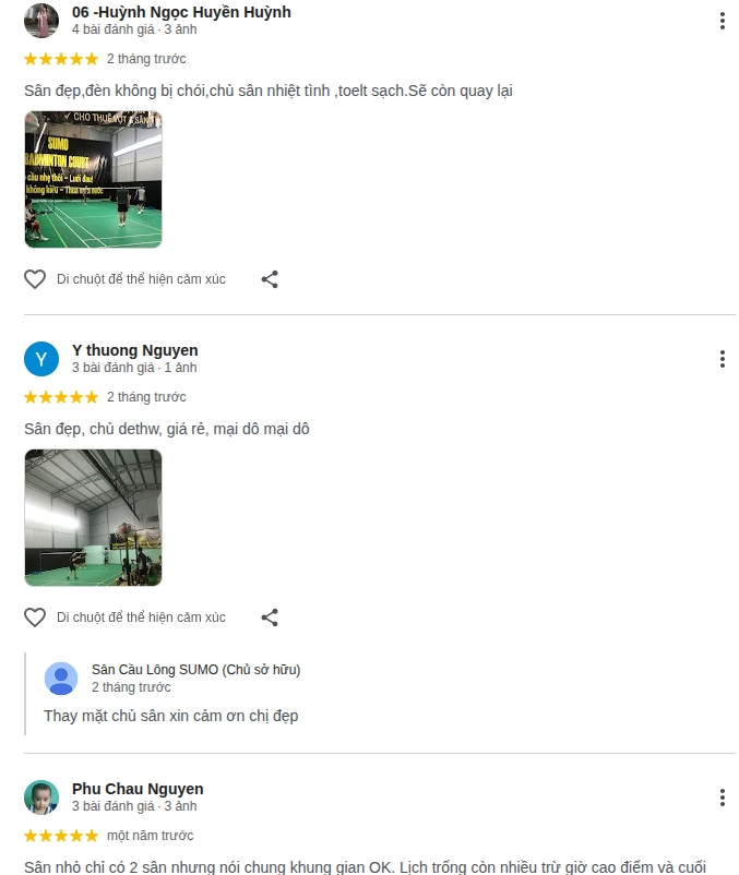 Review sân cầu lông Sumo tại Thử Đức chi tiết từ chất lượng đến dịch vụ ...